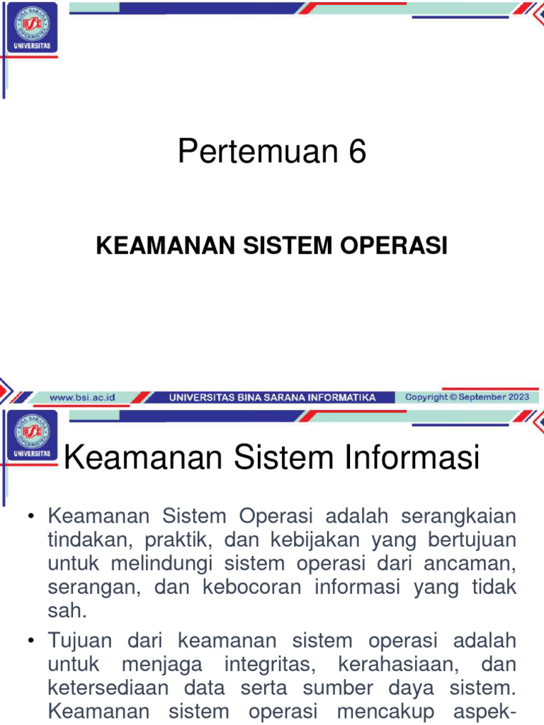 328 P06 Keamanan Sistem Operasi | PDF
