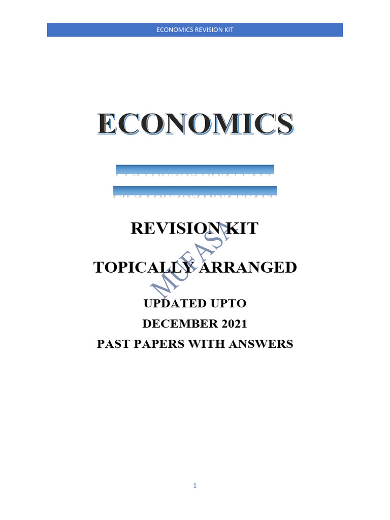 Cpa Economics Revision Q&a | PDF | Demand | Economics