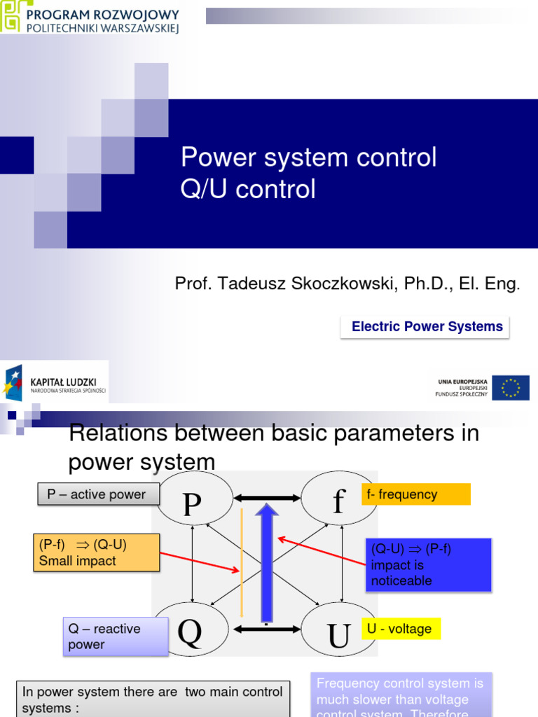 Lecture 11. Control Q-U 2020 | PDF | Ac Power | Electrical Substation