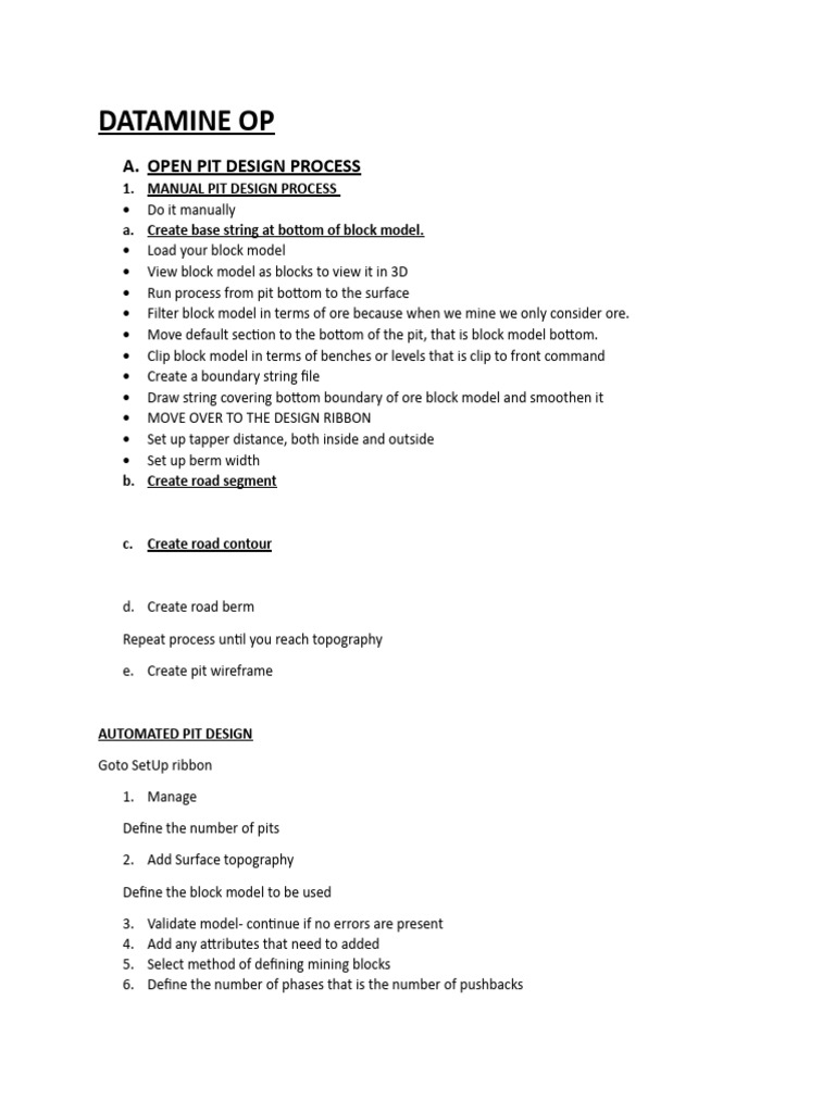 PIT DESIGN PROCESS | PDF