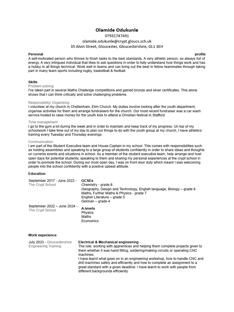 Unifrog CV | PDF | Engineering
