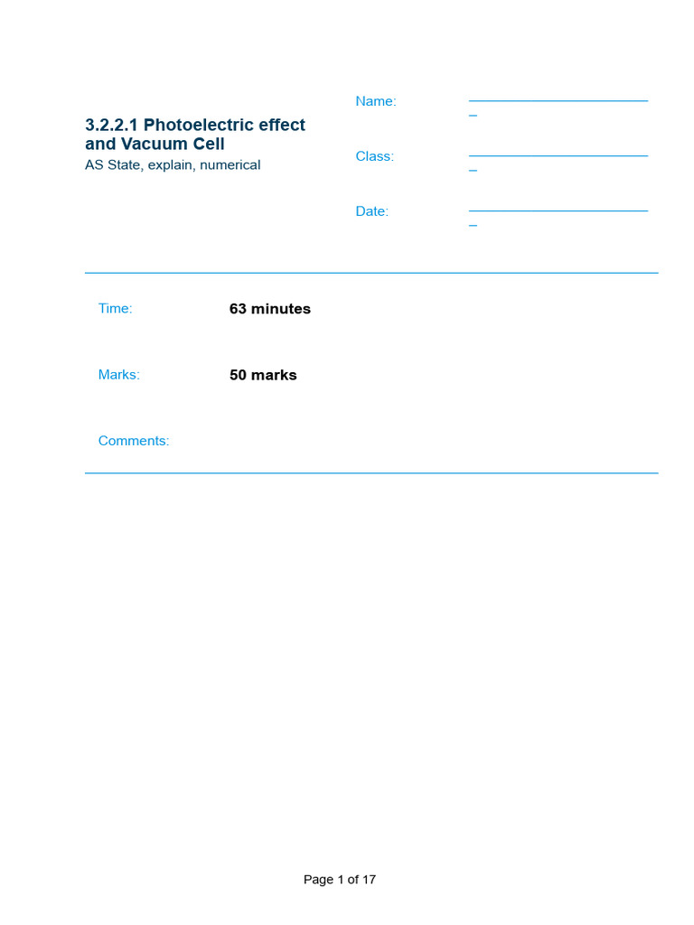 3.2.2.1 Exam Questions Photoelectric Effect and Vacuum Cell With MS ...
