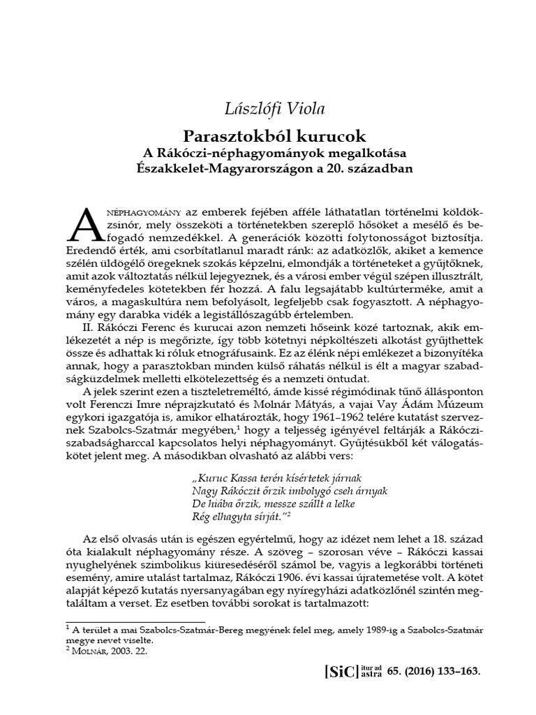 Parasztokbol Kurucok - A Rakoczi-Nephagy | PDF
