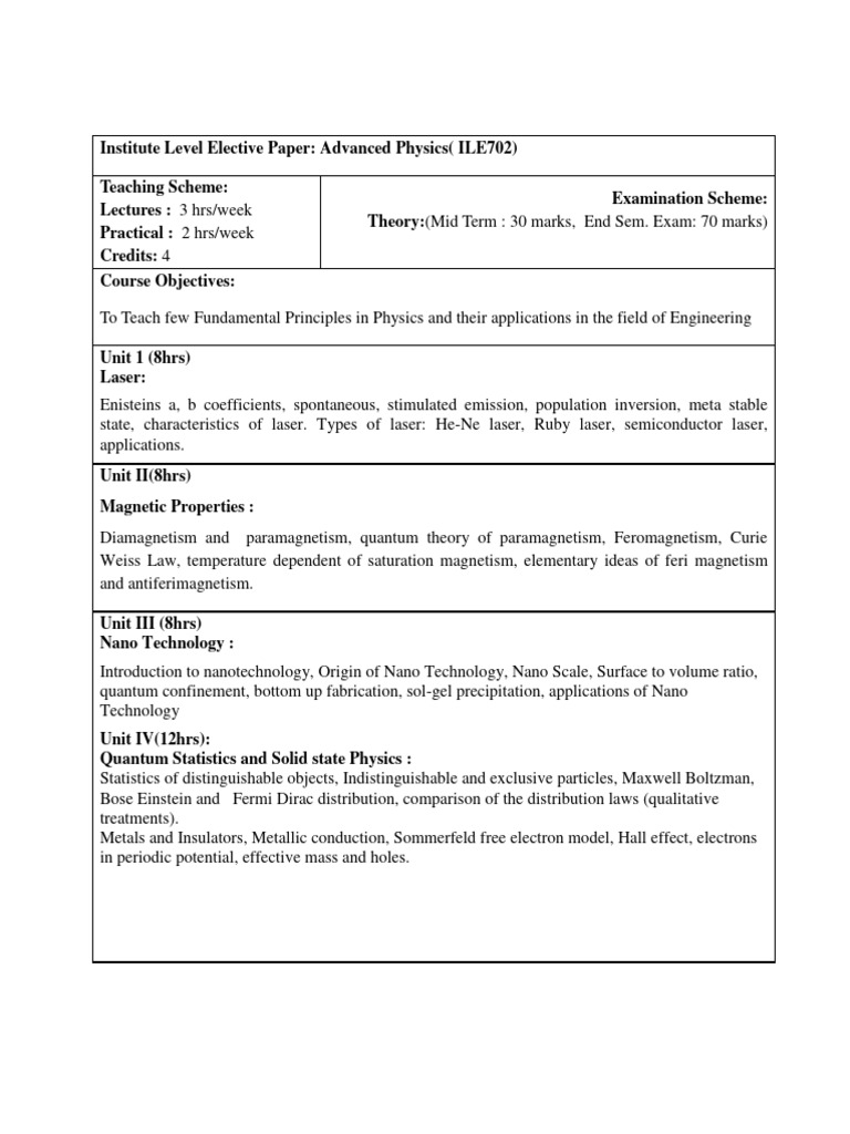 Advanced Physics | PDF | Physics | Laser Advanced Physics | PDF | Physics | Laser