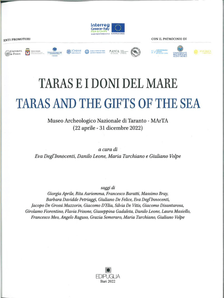Catalogo Mostra Taras I Doni Del Mare | PDF
