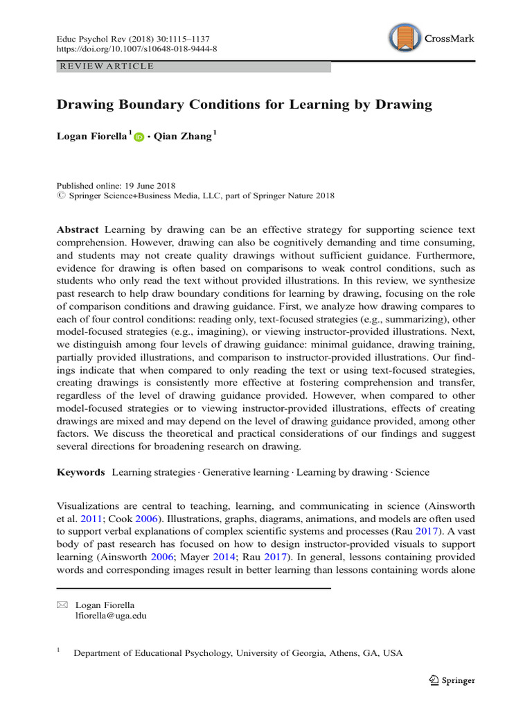Drawing boundary cnoditions for learning by drawing - Fiorella & Zhang ...