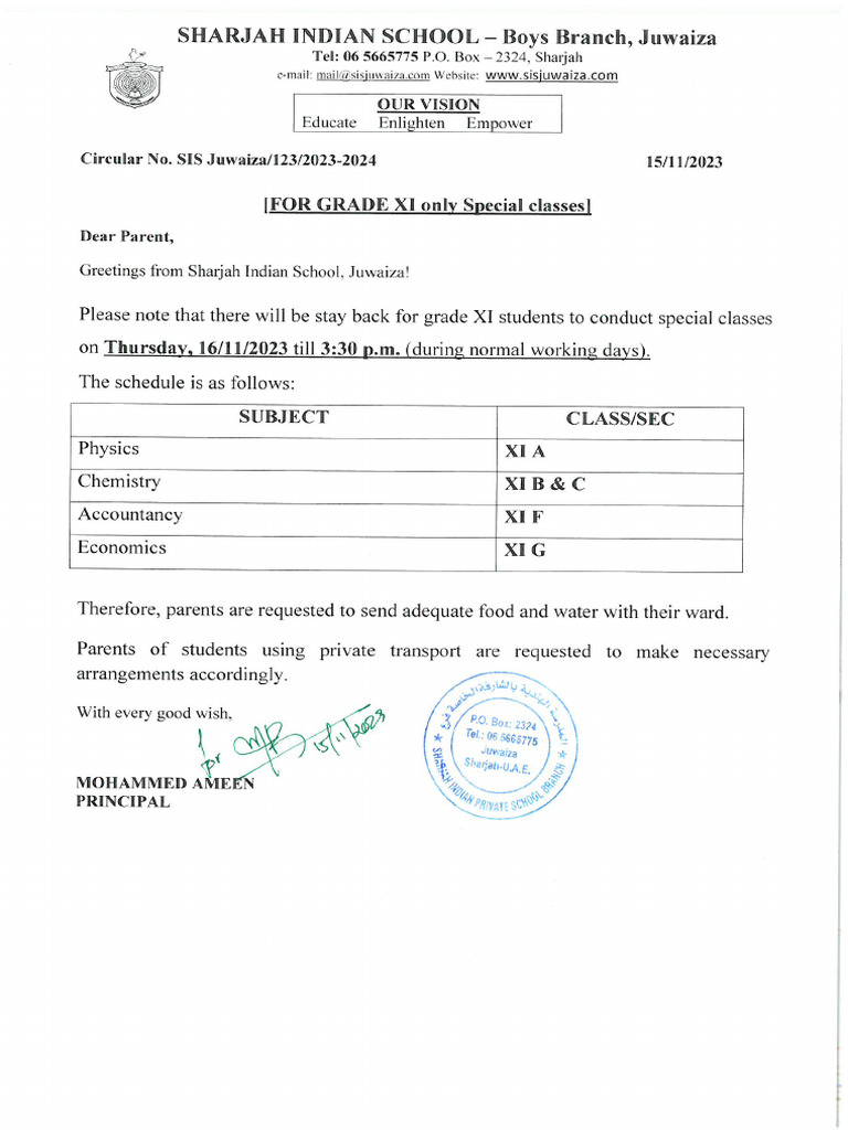 For Grade 11 Only-Special Classes | PDF