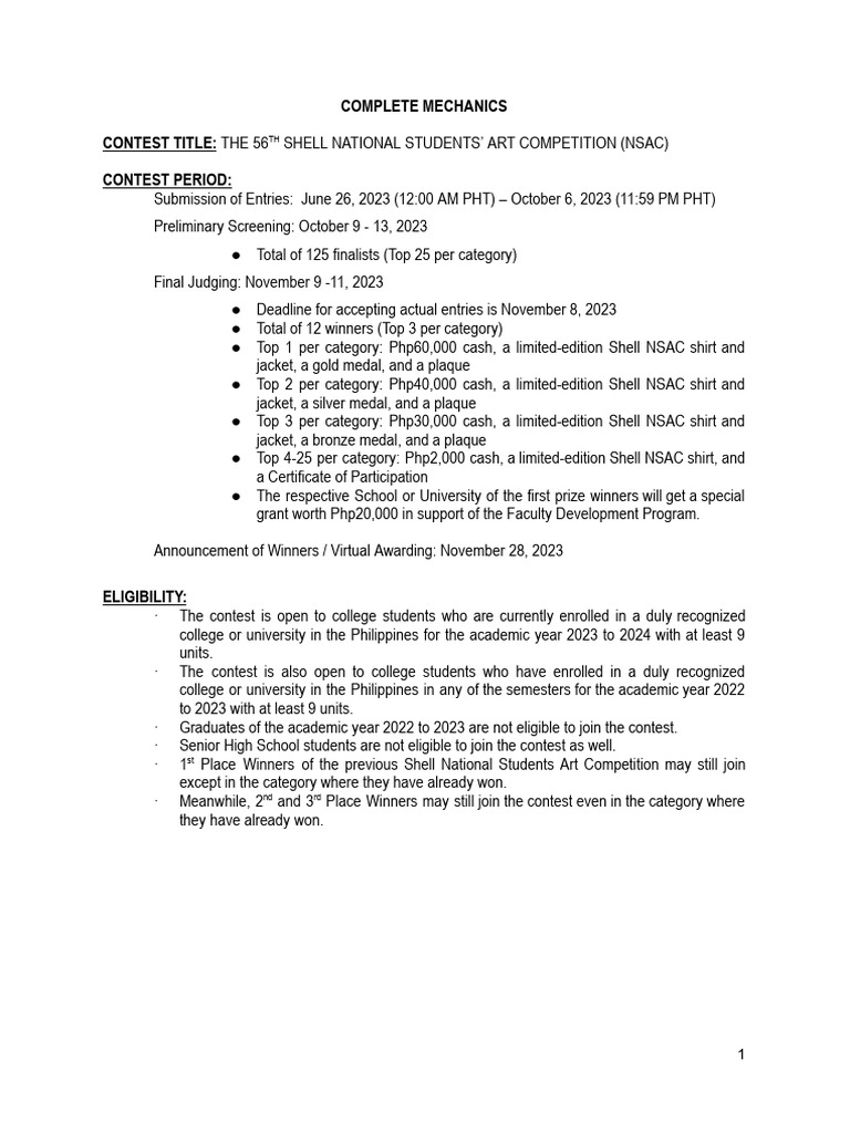 56th Shell Nsac Mechanics 1 | PDF | Image Editing | Identity Document