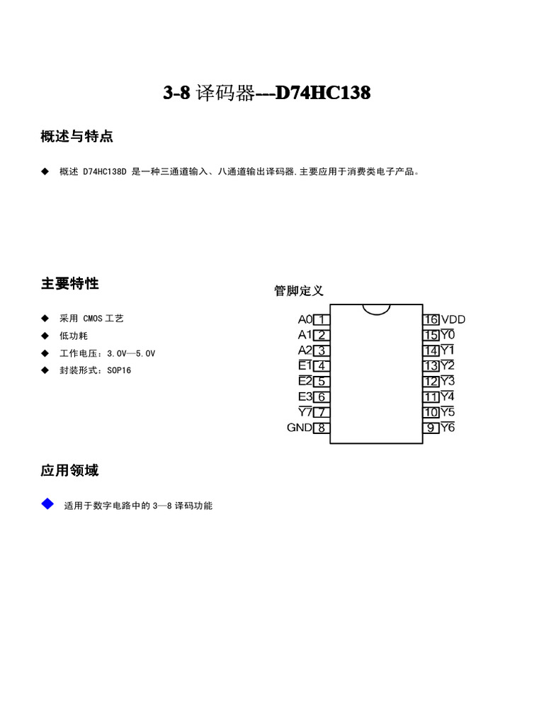 74HC138 (中文资料) | PDF