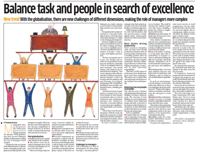 Balance Task and People in Search of Excellence | PDF | Economies ...