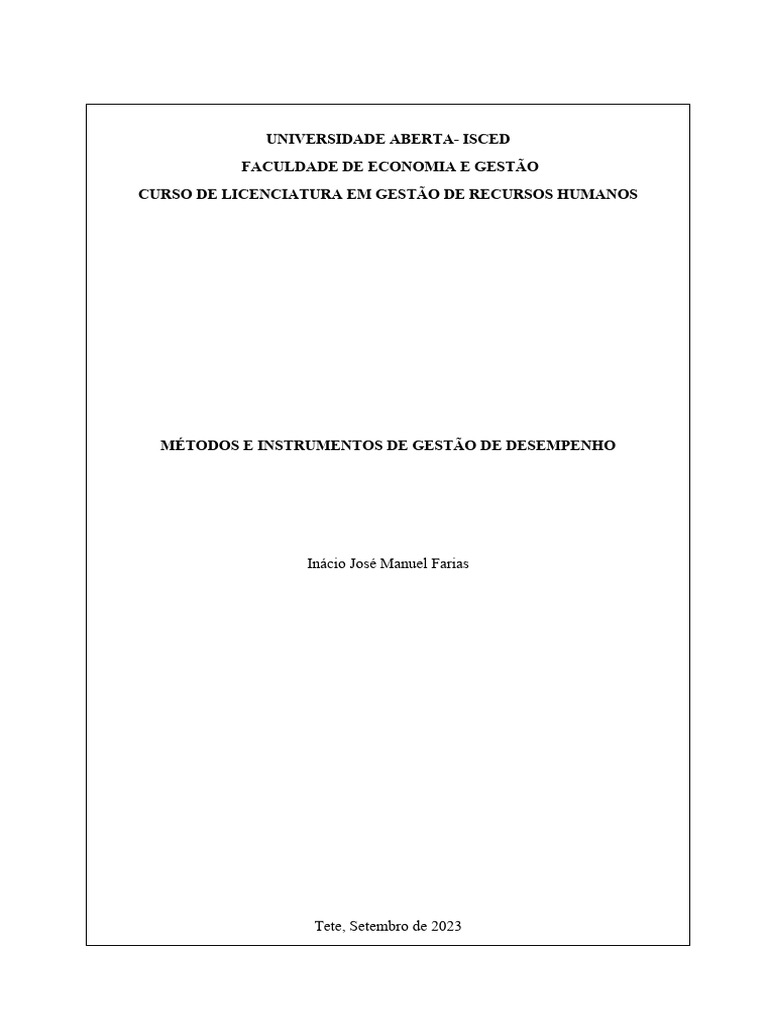 Trabalho de Gestao de Desempenho GRH | PDF | Gestão de recursos humanos ... Trabalho de Gestao de Desempenho GRH | PDF | Gestão de recursos humanos ...