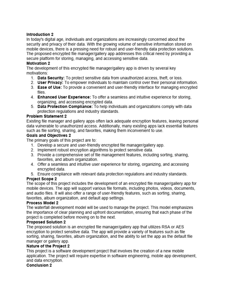 Introduction 2 Motivation 2 Problem Statement 2 Goals and Objective 2 ...