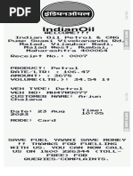 Petrol Bill Receipt Format Sample | PDF | Fuels | Chemical Energy Sources