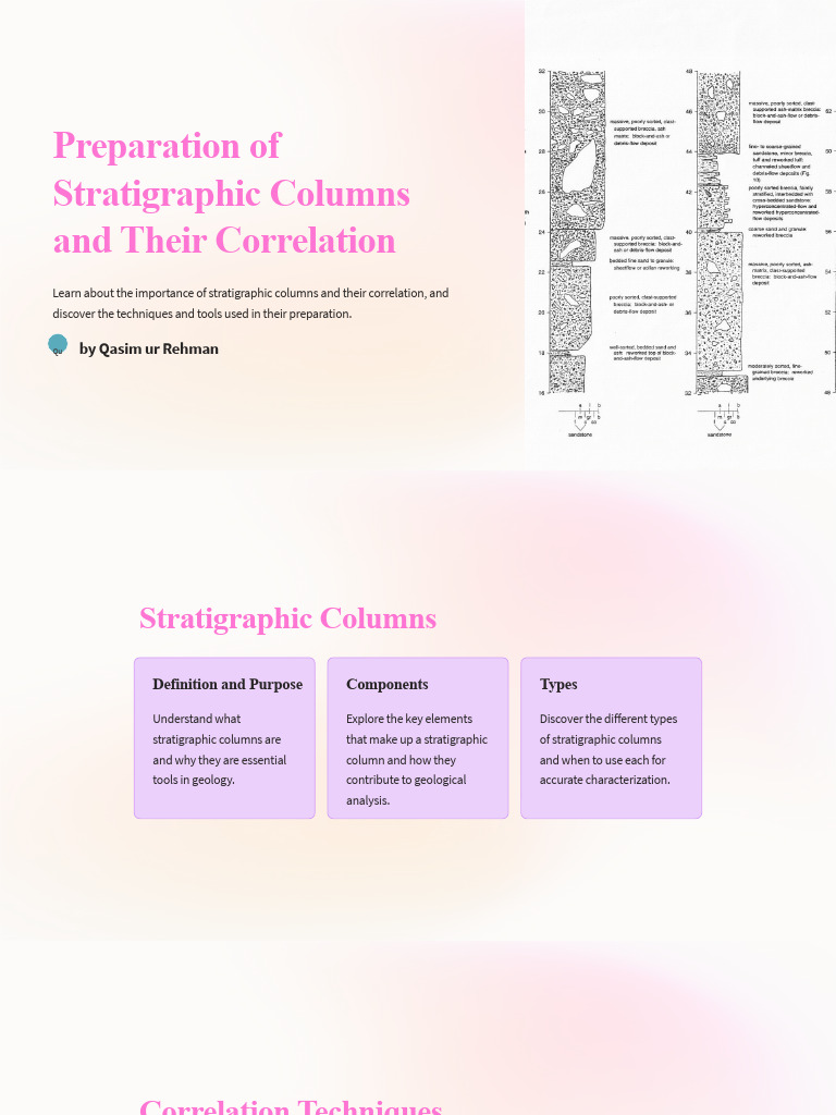 Stratigraphic Column Preparation Techniques | PDF | Stratigraphy | Geology