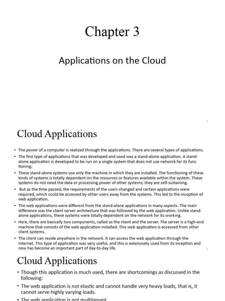 Chapter 3 Cloud Applications | PDF | Cloud Computing | Enterprise Resource Planning