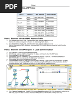 9.2.9 Packet Tracer - Examine The ARP Table | PDF | Router (Computing) | Internet Protocols