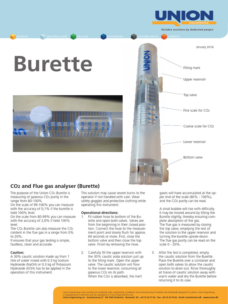 Burette | PDF | Sodium Hydroxide | Process Engineering