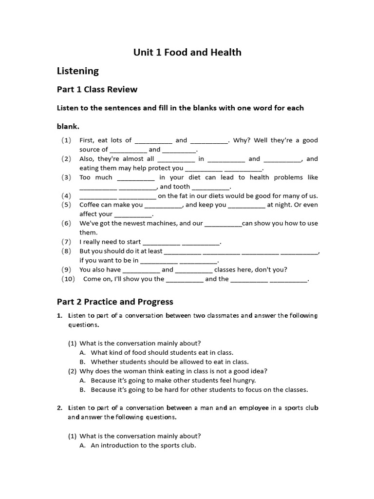 LS-Workbook Unit 1 | PDF