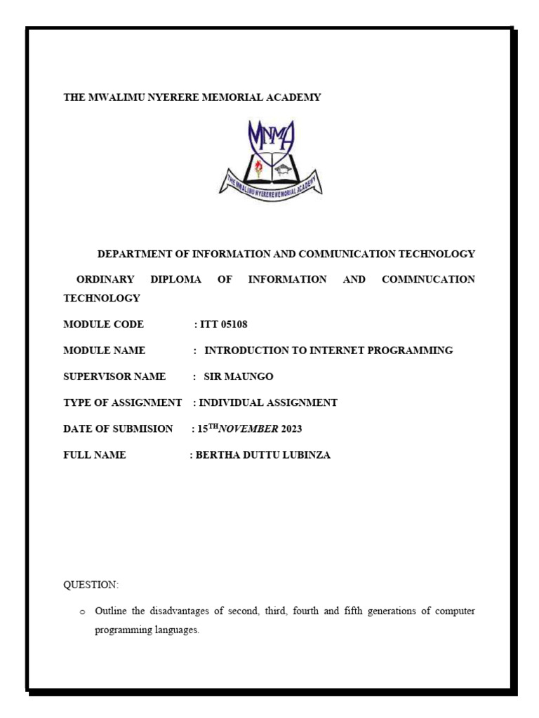DUTTU | PDF | Computer Programming | Programming Language DUTTU | PDF | Computer Programming | Programming Language