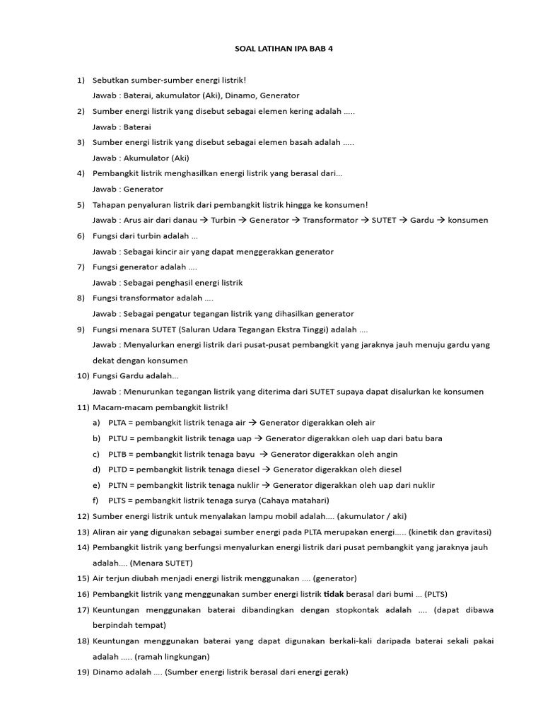 Soal Latihan PS Ipa Bab 4 | PDF | Griya & Taman | Sains & Matematika