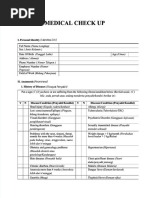 Form Medical Check Up | PDF | Kesehatan Holistik