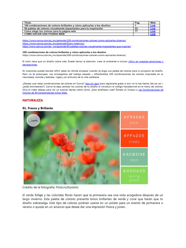 A5 Combinaciones de Colores | PDF | Color | Azul