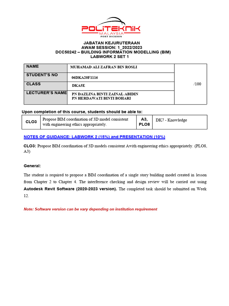 02labwork - Muhd Ali - 06dka20f1116 | PDF