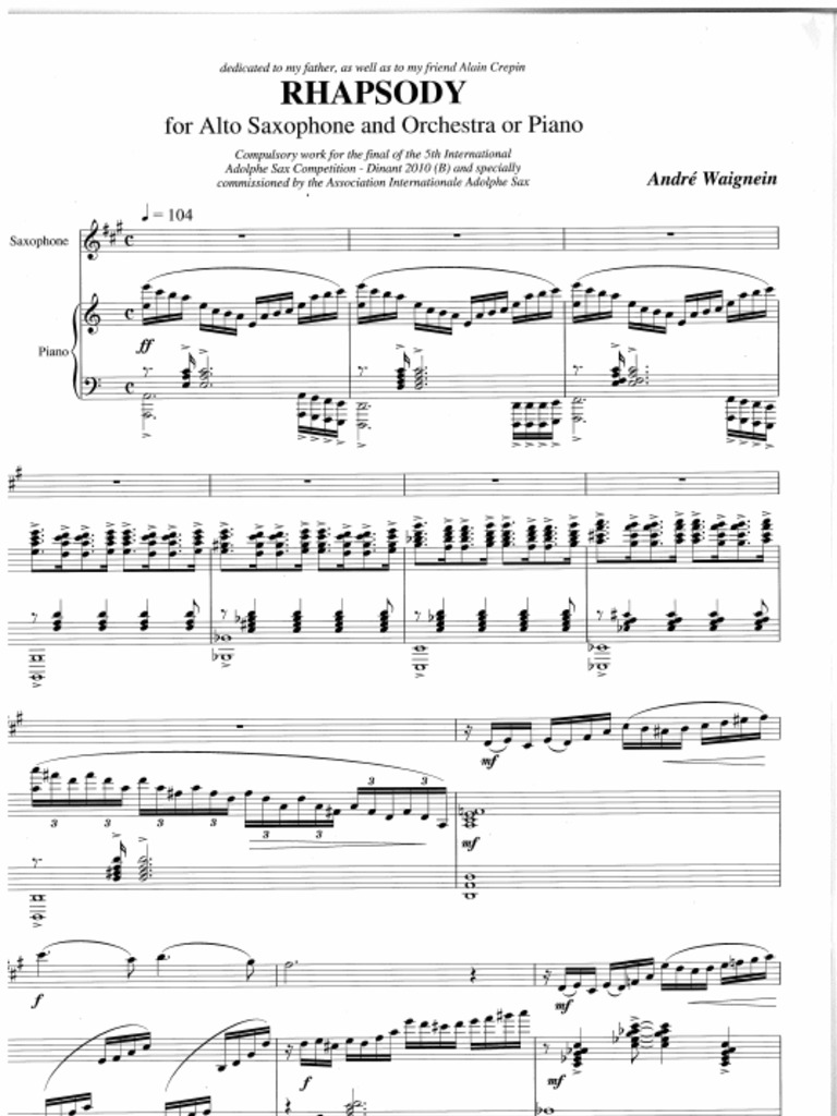 Waignein, A. - Rhapsody (Piano) | PDF