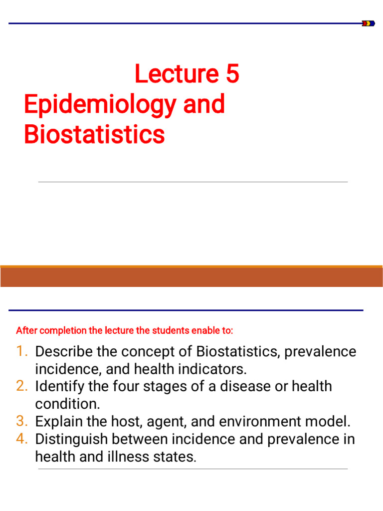 Lecture 5 Epidemiology and Biostatistics | PDF | Incidence ...