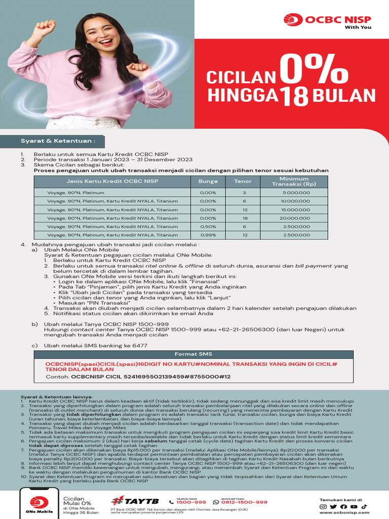 Ocbc Brosur - Rev Nup Cicilan | PDF | Pengelolaan Keuangan & Uang