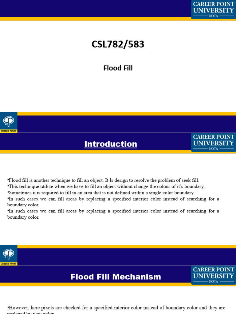 Flood Fill & Pattern Fil - Lect - 10 | PDF | Computer Programming | Software Engineering