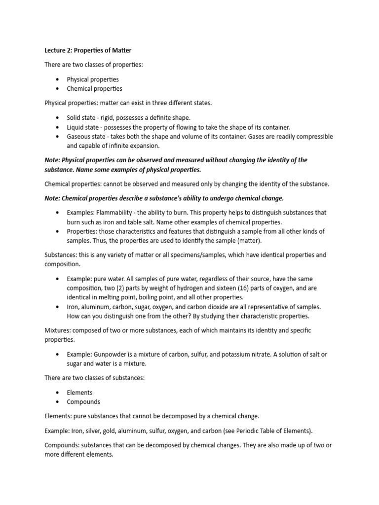 Understanding Properties of Matter | PDF | Chemical Substances ...