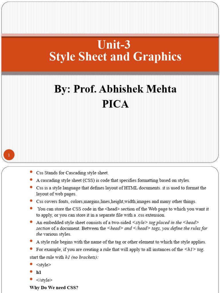 Unit 3 Pdf Html Html Element 