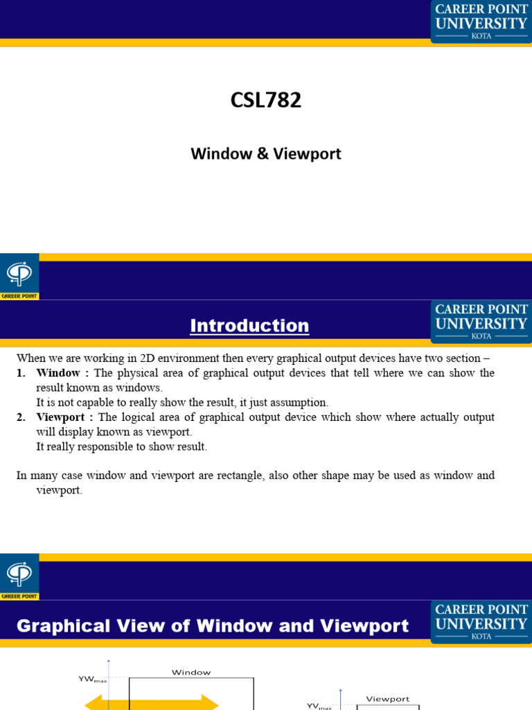 Window & Viewport - Lect-11 | PDF | Imaging | Graphic Design