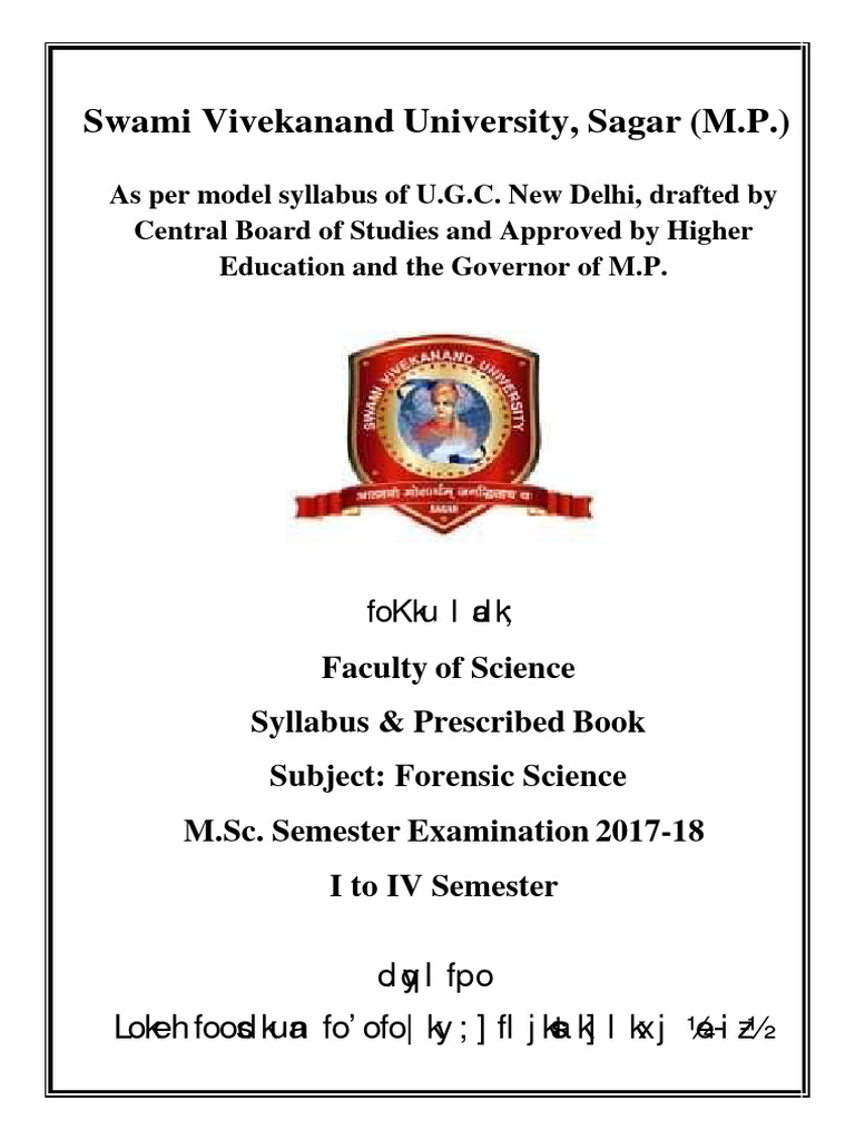 135 - M.SC Forensic Science 1-4 SYLLABUS | PDF | Chromatography | Spectroscopy