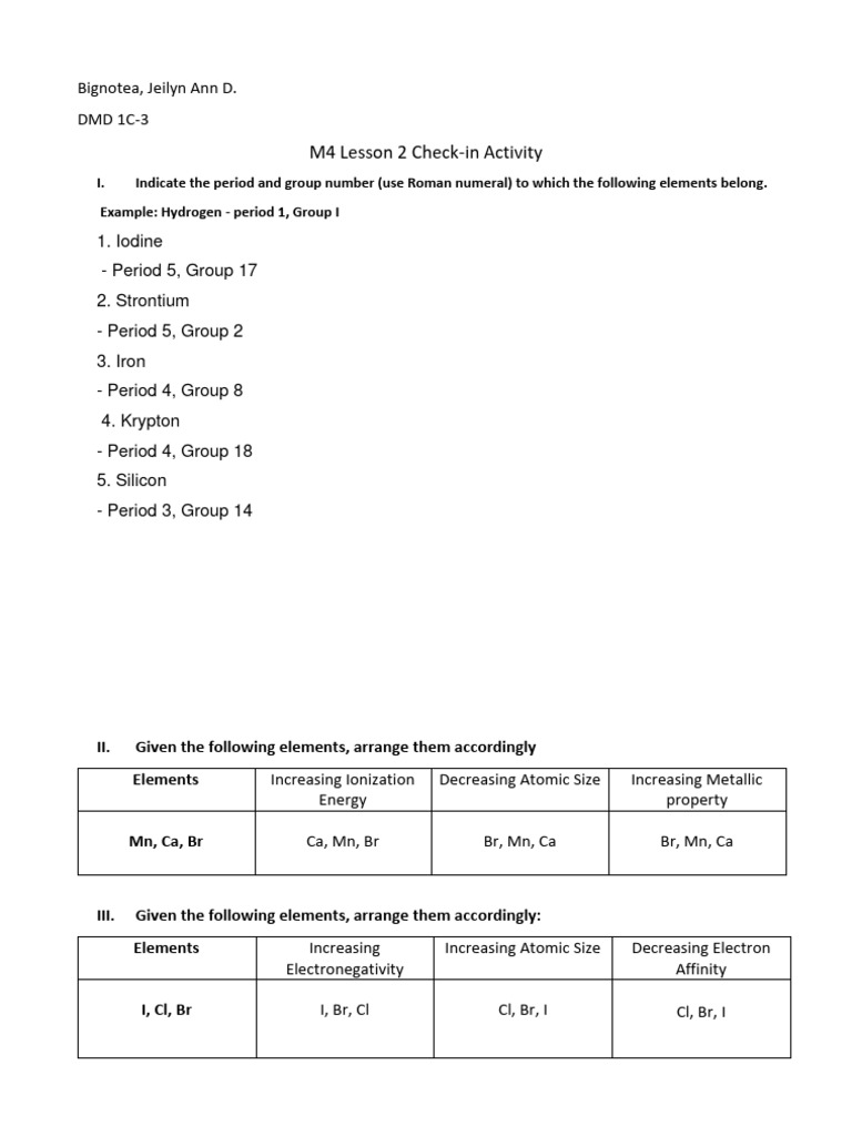 M4 Lesson 2 Check-In Activity GENETICS | PDF
