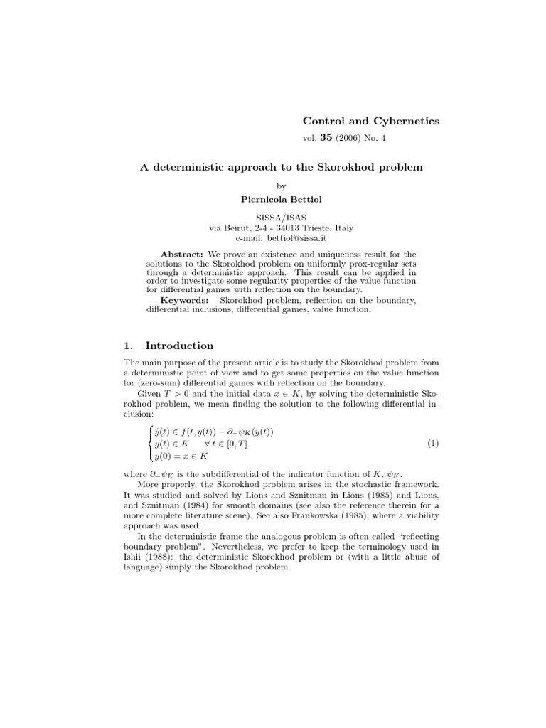 A Deterministic Approach To The Sko | Download Free PDF | Function ...