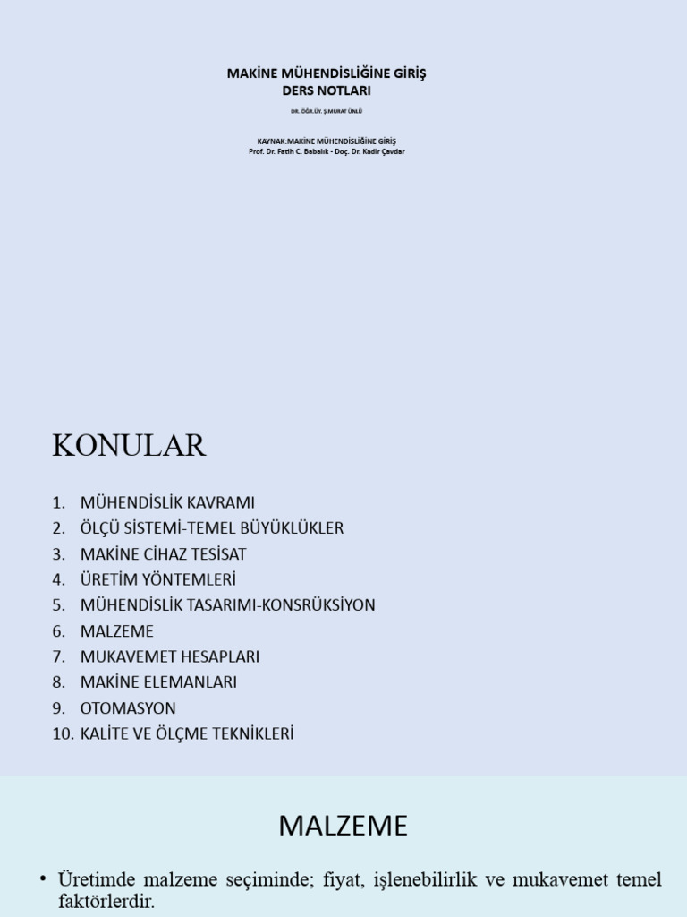 MMG Ders Notlari - 6 | PDF