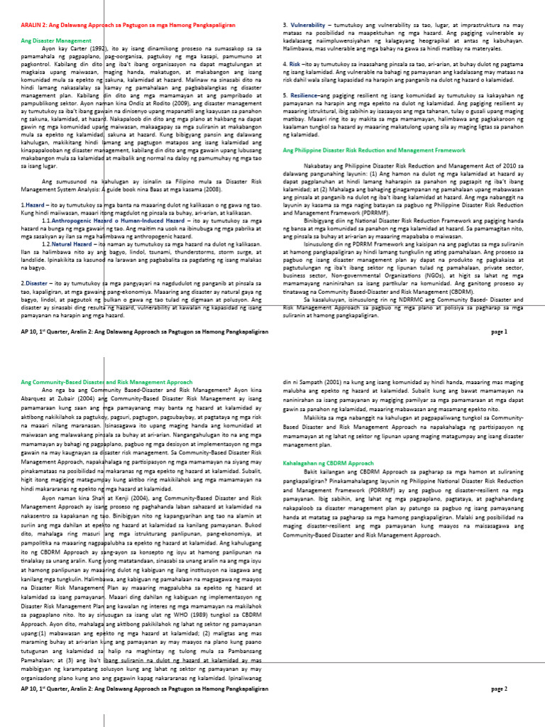 3 ARALIN 2 Handout | PDF