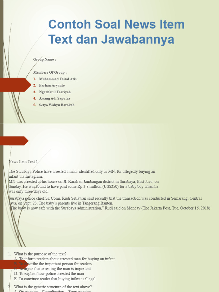 Contoh Soal News Item Text Dan Jawabannya-2 | PDF | Bali