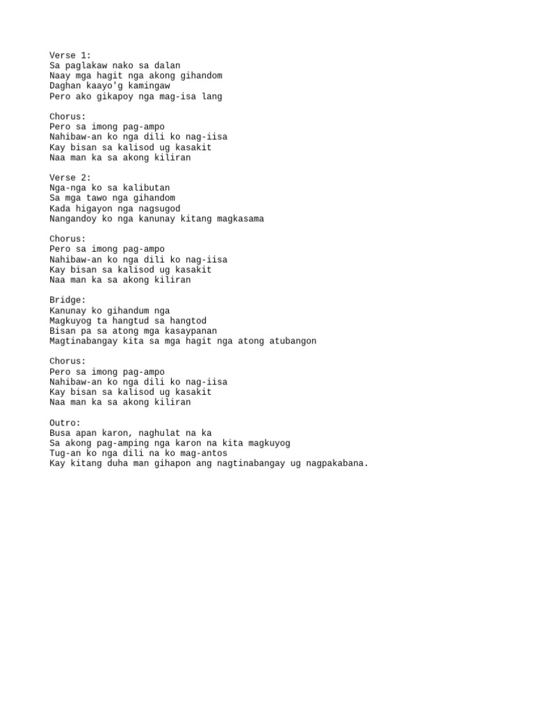 Bisaya Song by AI | PDF