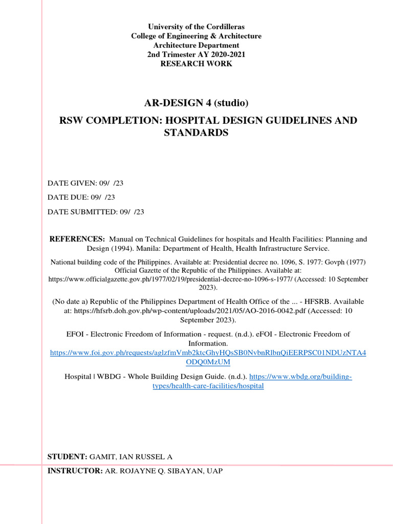 Completion Des4 | PDF | Wall | Hospital