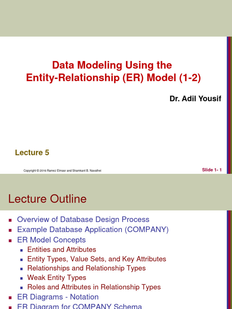 Lecture 5 | PDF | Conceptual Model | Databases