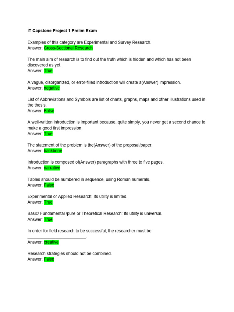 IT Capstone Project 1 Prelim Exam | PDF