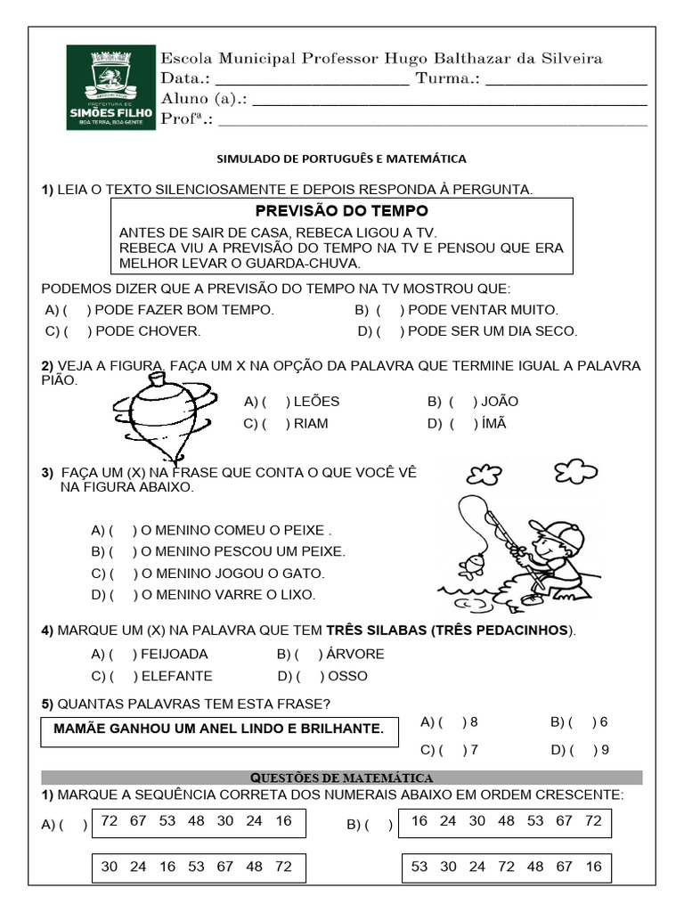Simulado 2 Ano | PDF