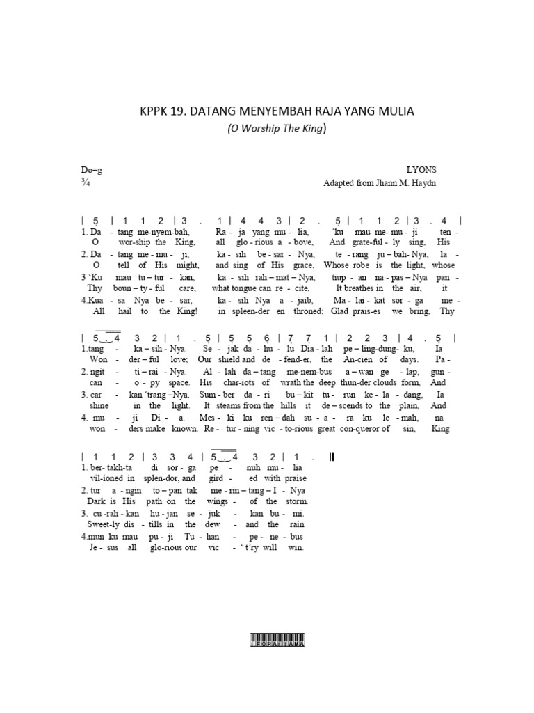 KPPK 19 Datang Menyembah Raja Yang Mulia | PDF