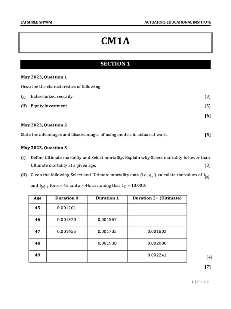 Actuarial Exam Questions and Concepts | PDF | Bonds (Finance) | Yield ...