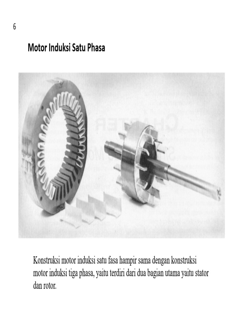 Motor Induksi Satu Fasa: Konstruksi dan Jenis | PDF