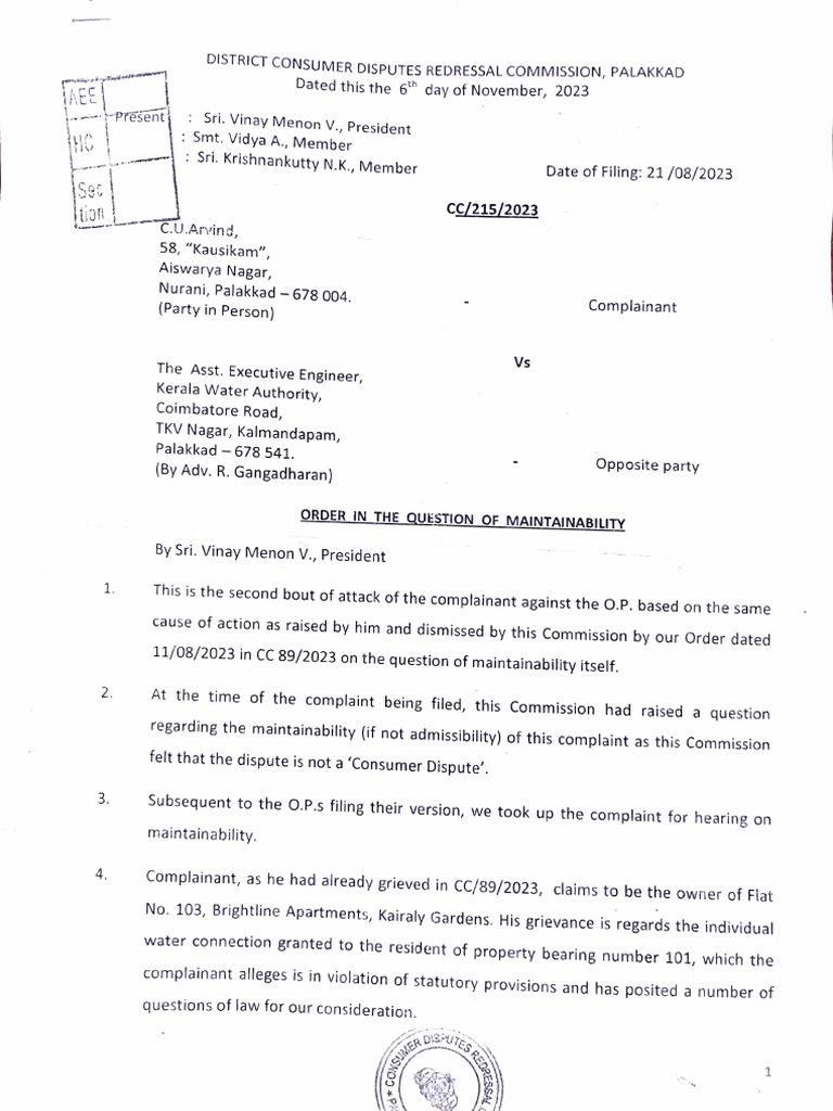 Consumer Court | PDF | Separation Of Powers | Government