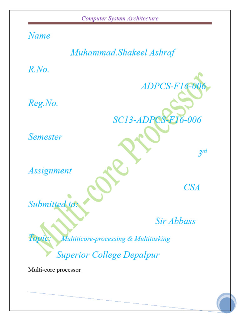 Multicore Processing Pdf